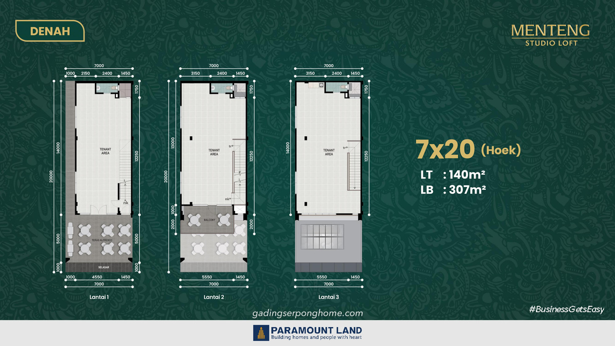 Ruko Menteng Studio Loft Paramount Land Gading Serpong